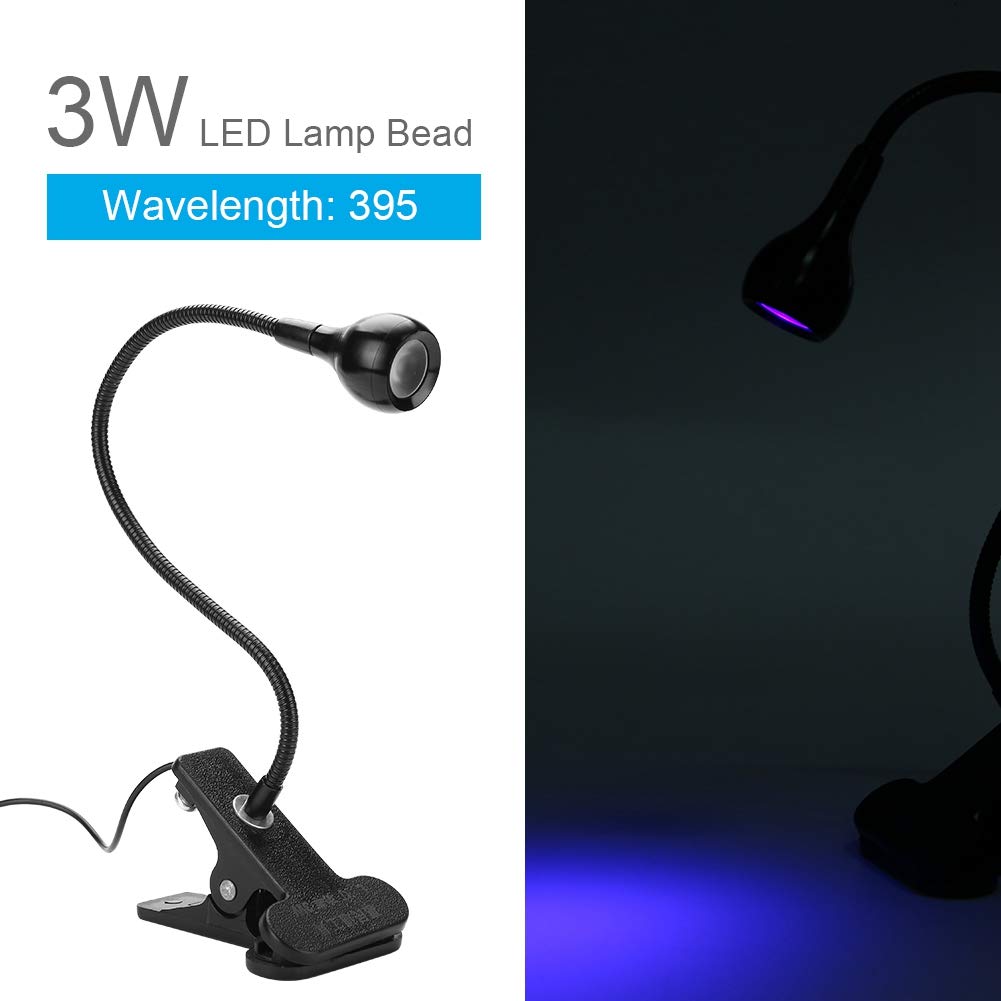 KIKYO UV Glue Lamp, USB 3W Ultraviolet Purple Light Ultraviolet Lamp for Phone Repair