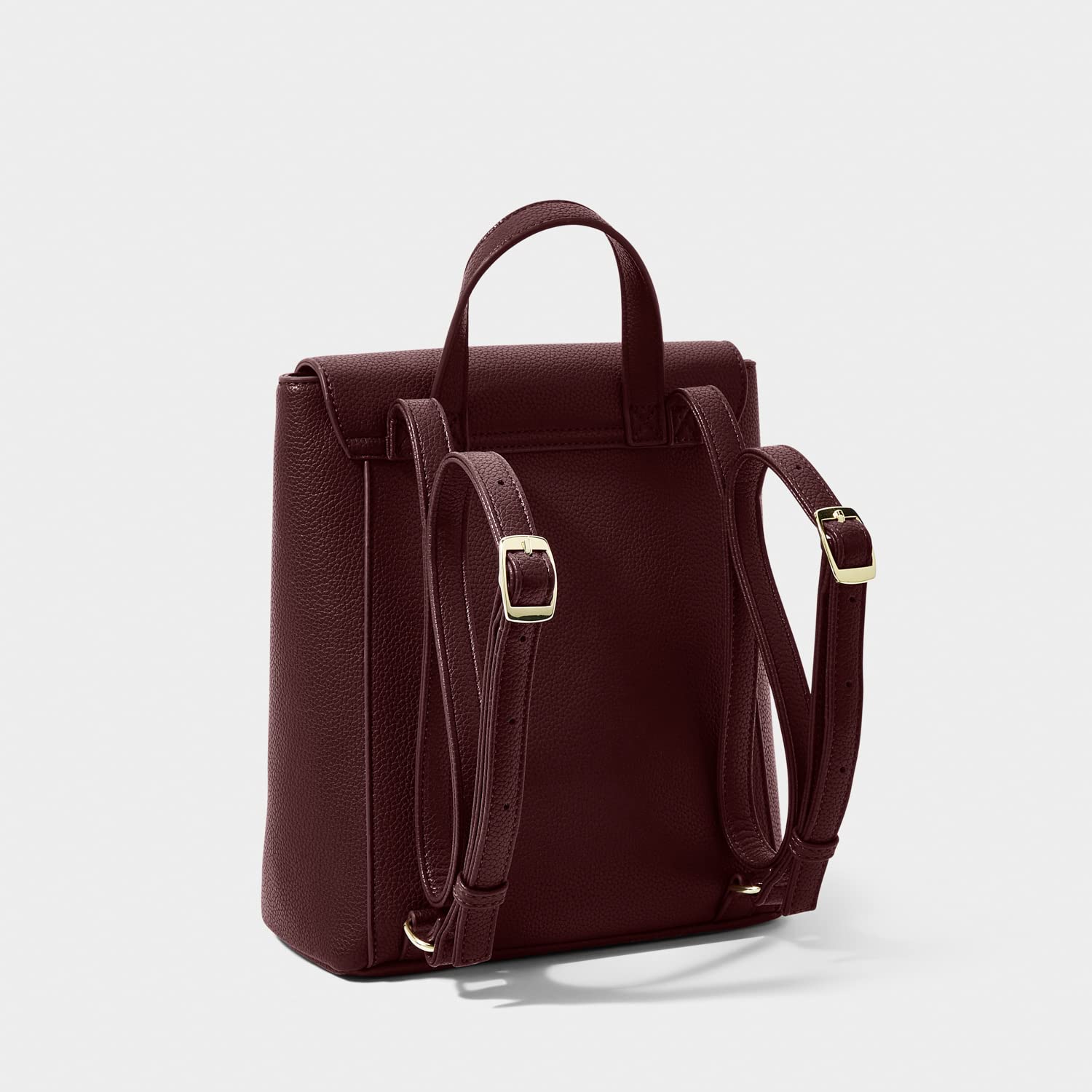 KATIE LOXTON Dani Womens Vegan Leather Convertible Strap Top Handle Handbag Purse Backpack Plum