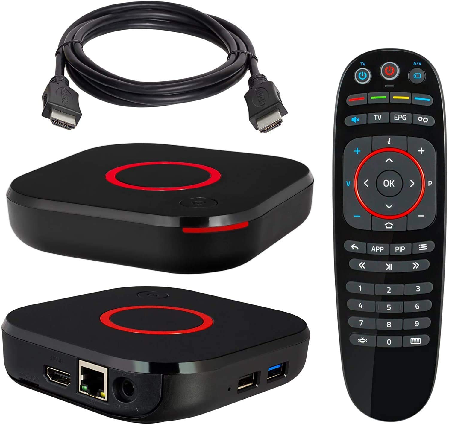 Infomir Mag 424 W3 (Mag 424W3) 4K 2160P Hevc 600Mbps Built-in Dual Band WiFi, Bluetooth, HDMI Cable 1 GB RAM, 8 GB eMMC (Faster than Mag 324w2 322W1)