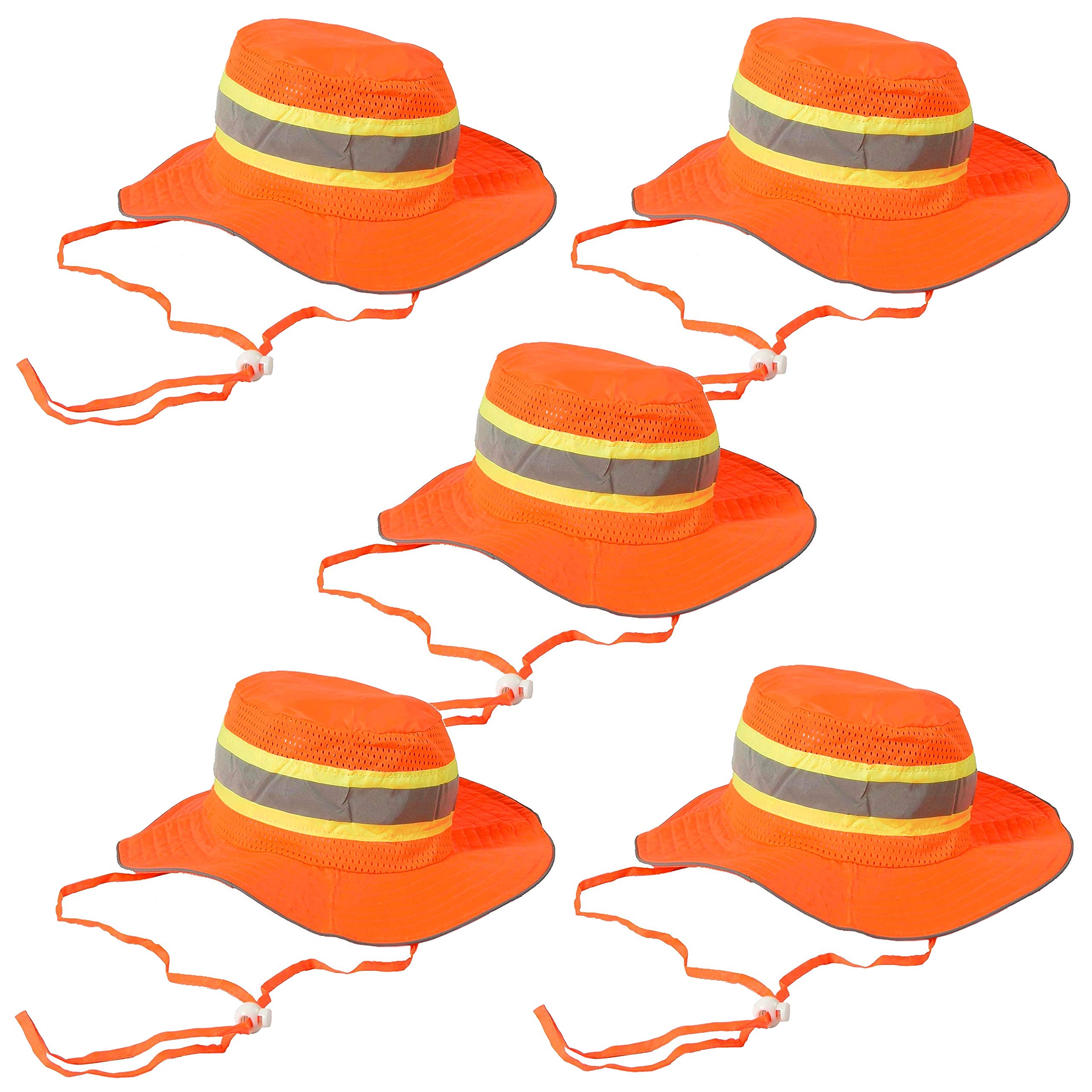 Ironwear 1271-O Booney Hat with Adjustable Neck Strap, LG/XL, Blaze Orange