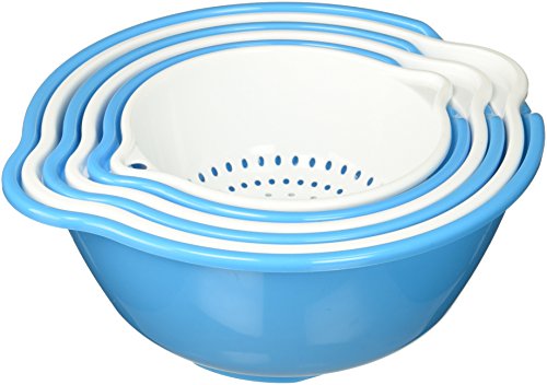 Kole Strainer and Drip Bowl Set Kitchen Essentials, Regular, Transparent