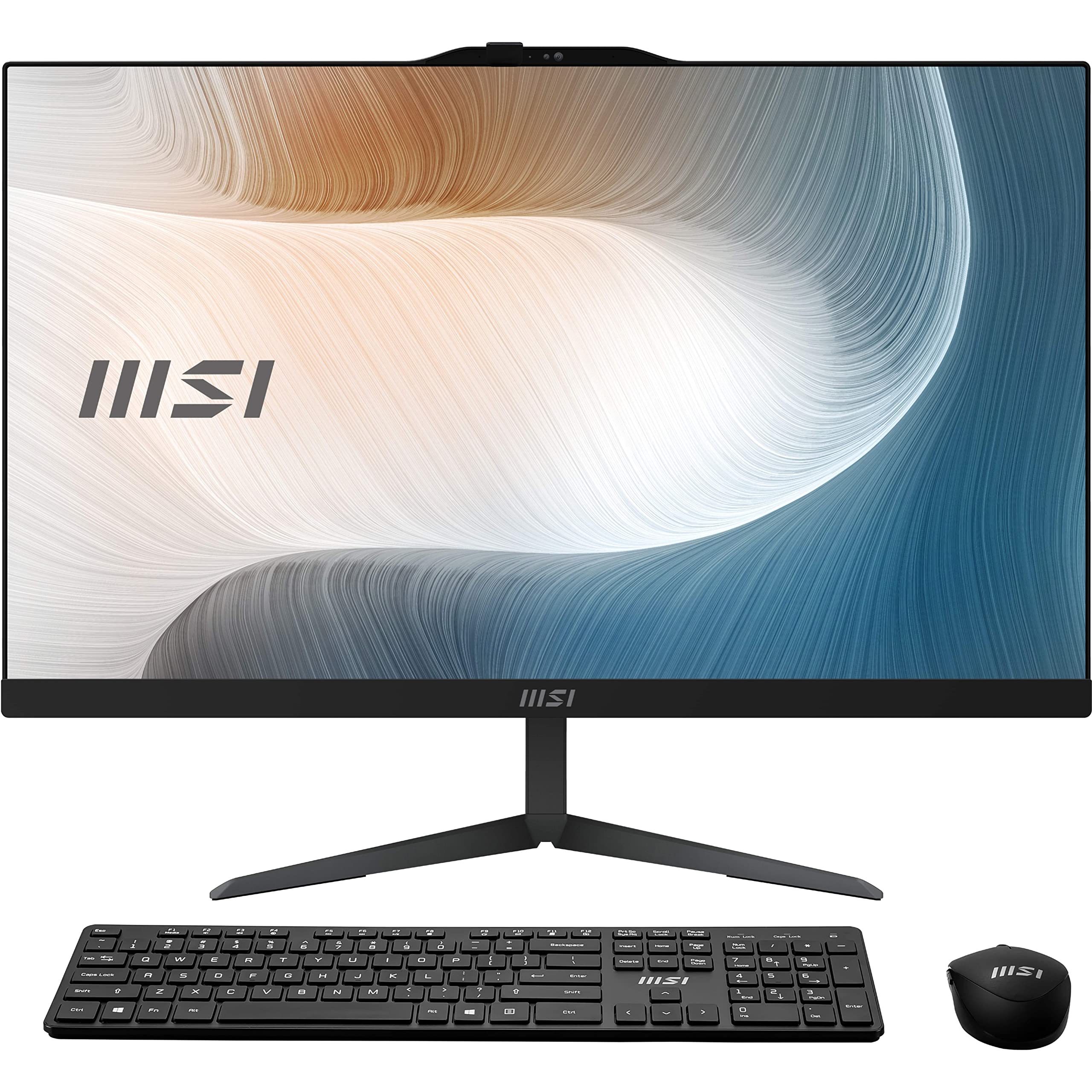 MSI Modern AM242T AIO Desktop, 23.8" FHD Touchscreen, Intel Core i3-1115G4, 8GB Memory, 256GB SSD, WiFi 6, BT 5.1, FHD Webcam, Black, Windows 11 Home (11M-1431US)