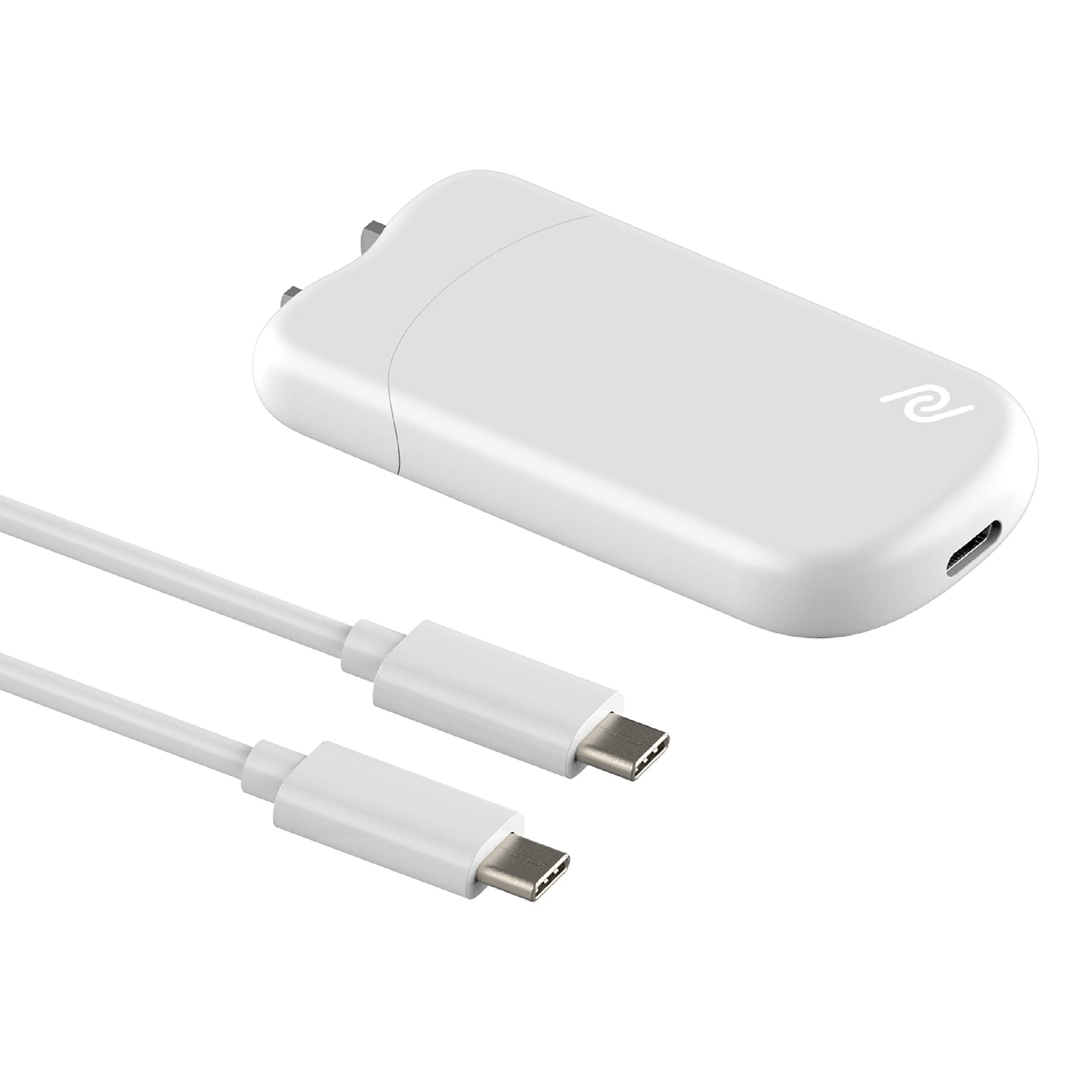 Powerland USB C GaN Charger 33W Usmile33 Ultra-Thin, PD PPS Fast Charger Adapter Compatible with iPhone 15/14/13/12,Pixel,iPad/iPad Mini,Galaxy S Series, MacBook Pro/Air and More (with Cable)