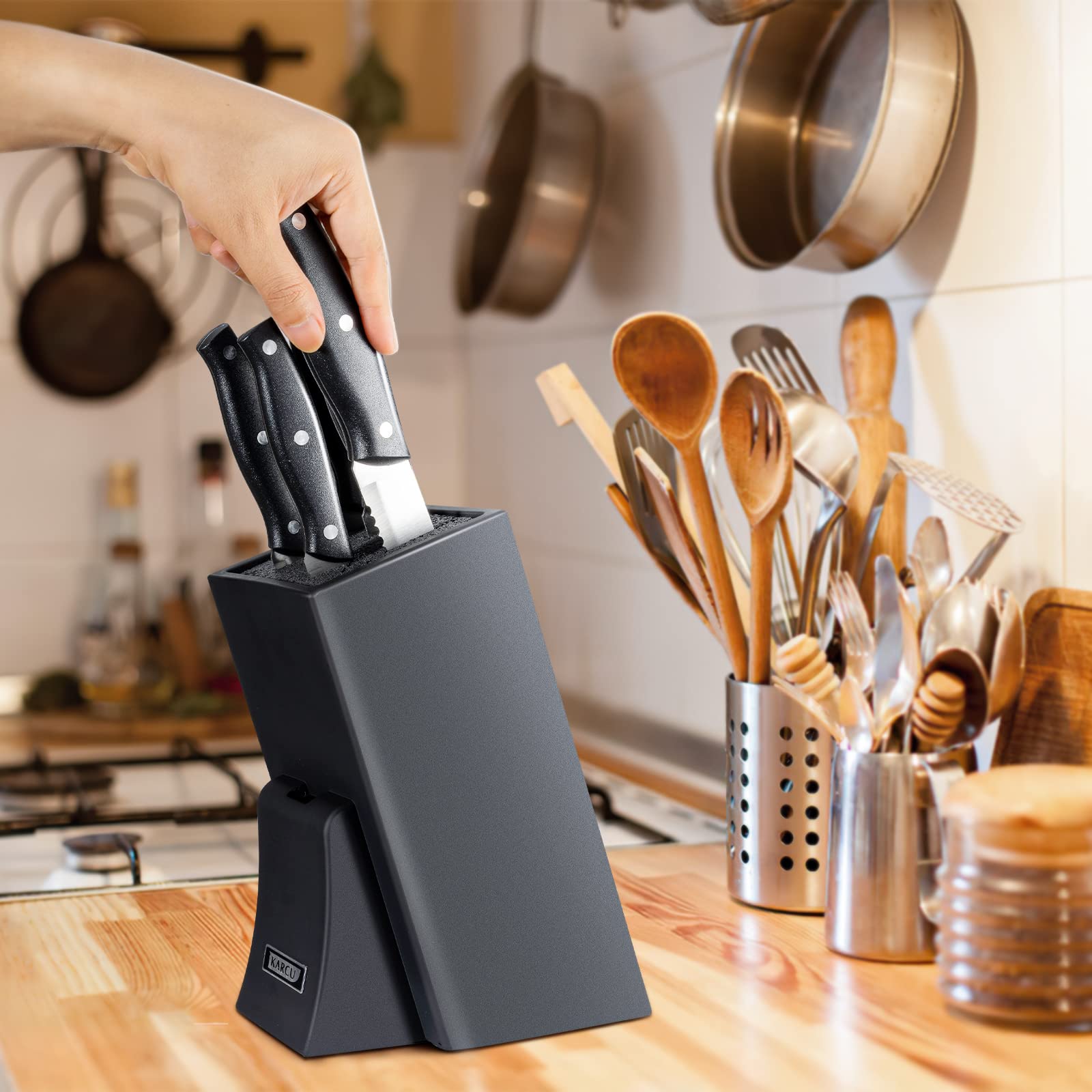 Knife Holder, Large Capacity 10β*5β, Kitchen Household Multifunctional Knife Storage and Placement Rack (without knives)