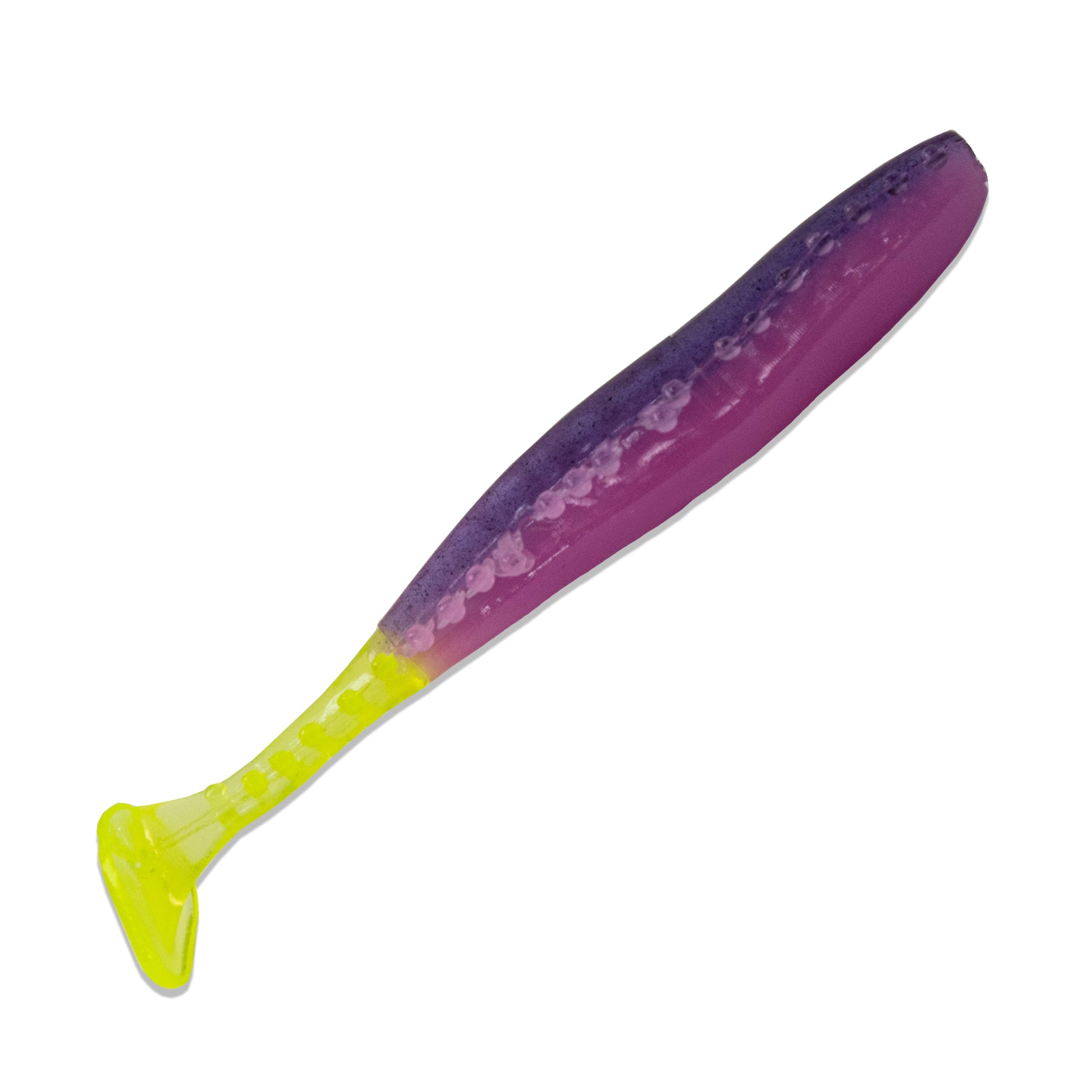 Kalin's 2TL10-820 2" Triple Tickle Tail - 10Pk - Junebug/Chartreuse