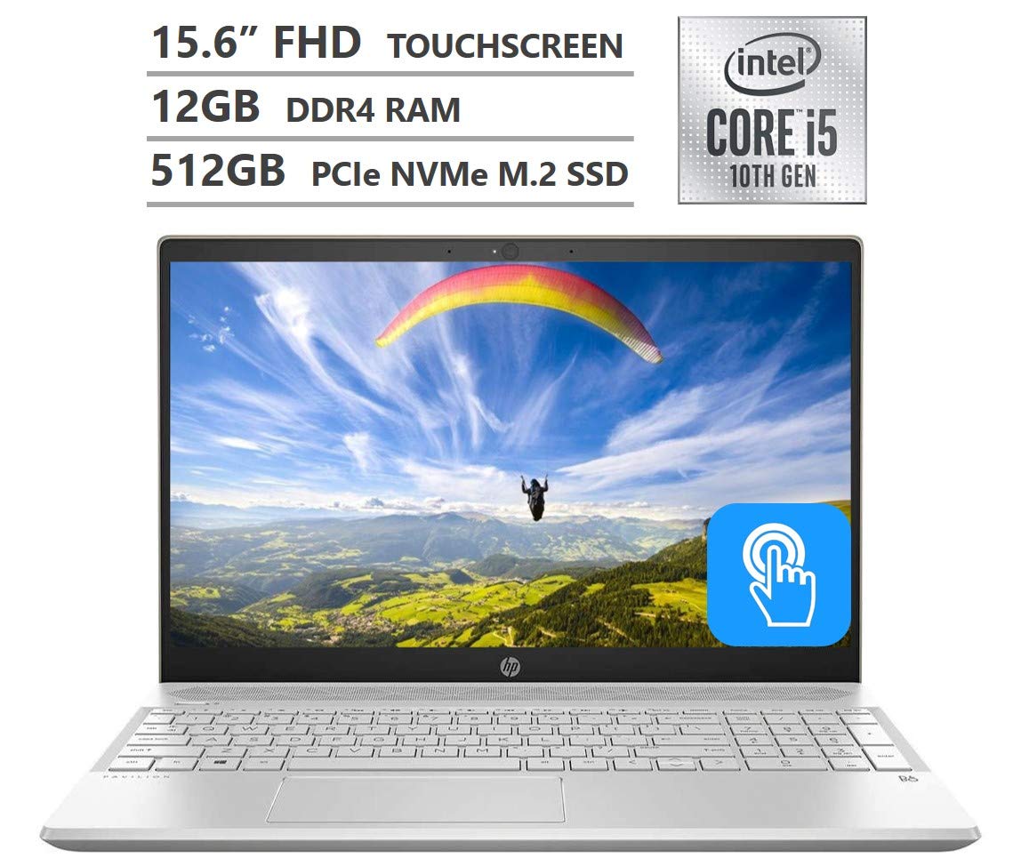 HP Pavilion Business 15.6 FHD Touch IPS Micro-Edge Laptop, 11th Gen Intel Quad-core i7-1195G7, GeForce MX350 2GB Dedicated, Backlit Keyboard, Silver (16G RAM | 1TB PCIE SSD, Windows 11 Professional)