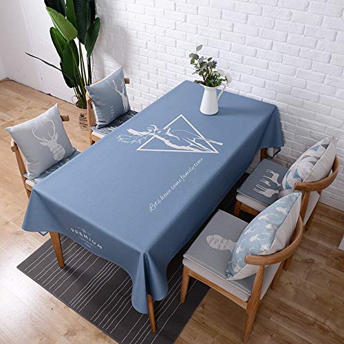 MLQL Nordic Elk Tablecloth Rectangular Wedding Coffee Table Tablecloth Waterproof Table Cover Tablecloth Party Banquet A10 140x210cm