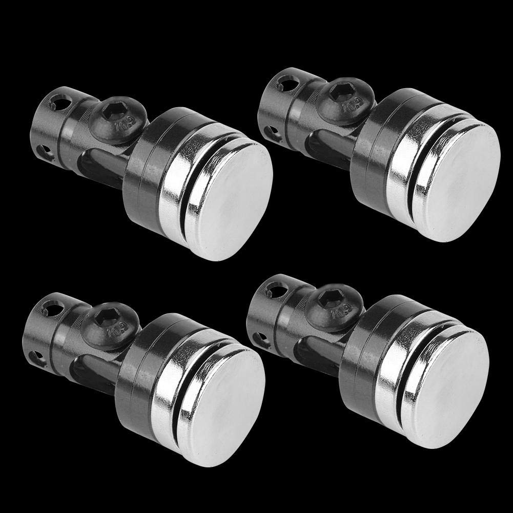 Invisible Body Post Mount, 4PCS Aluminum Magnetic Invisible Body Post Mount Replacement Replacement Replacement Replacement for SCX10 4WD 1:10 RC Car Model (Yellow, Black, Purple) (Black)
