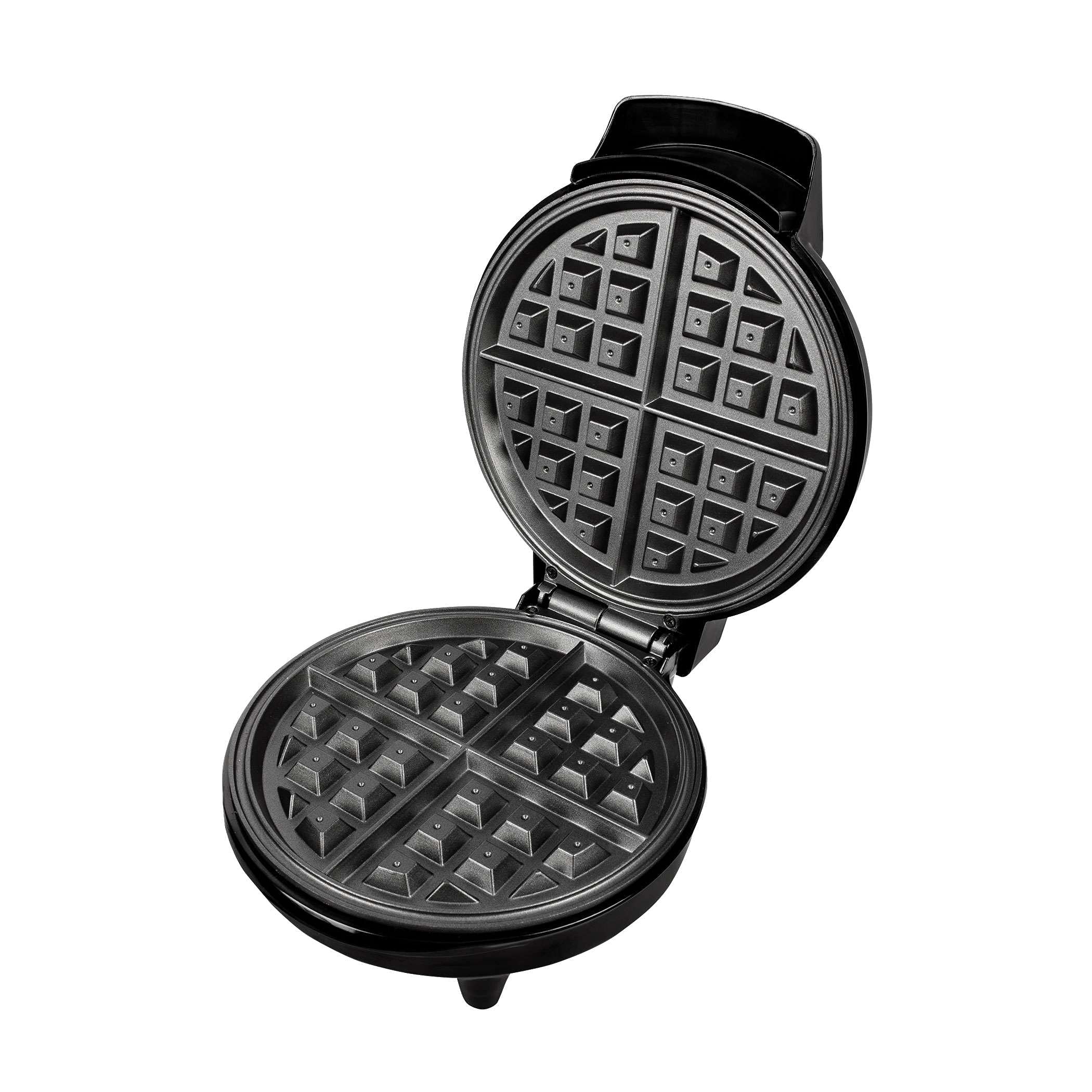 Kalorik Belgian Waffle Maker with Non-Slip Rubber Feet & Built-In Overheat Protection, Black and Stainless Steel