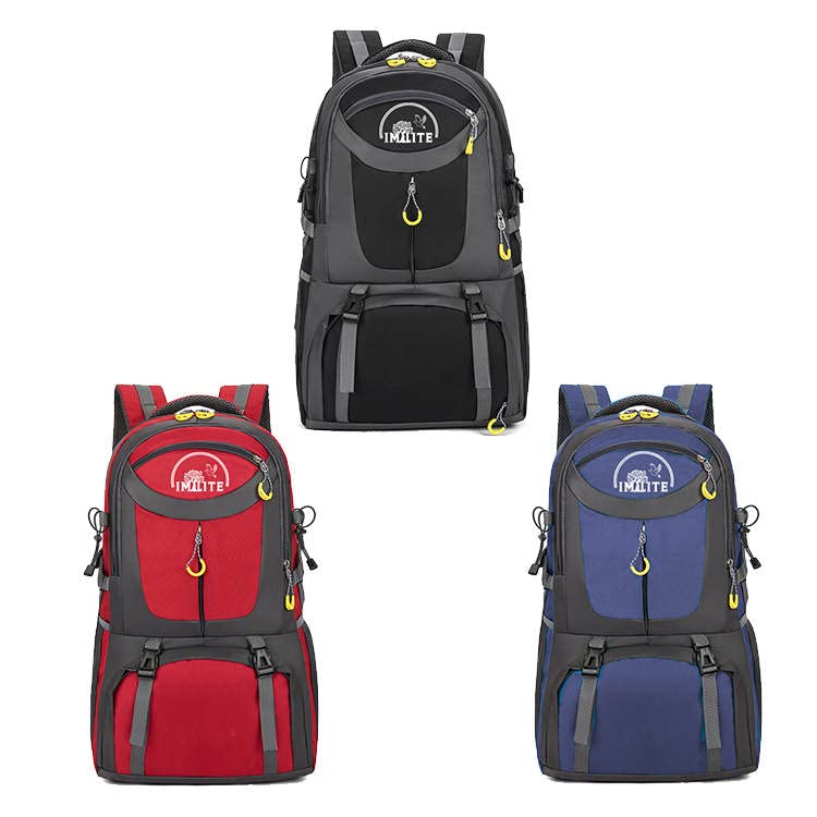 Imilite Hiking Backpack 40L with 2L BPA Free Hydration Bladder Multiple Compartments Water Storage (red)