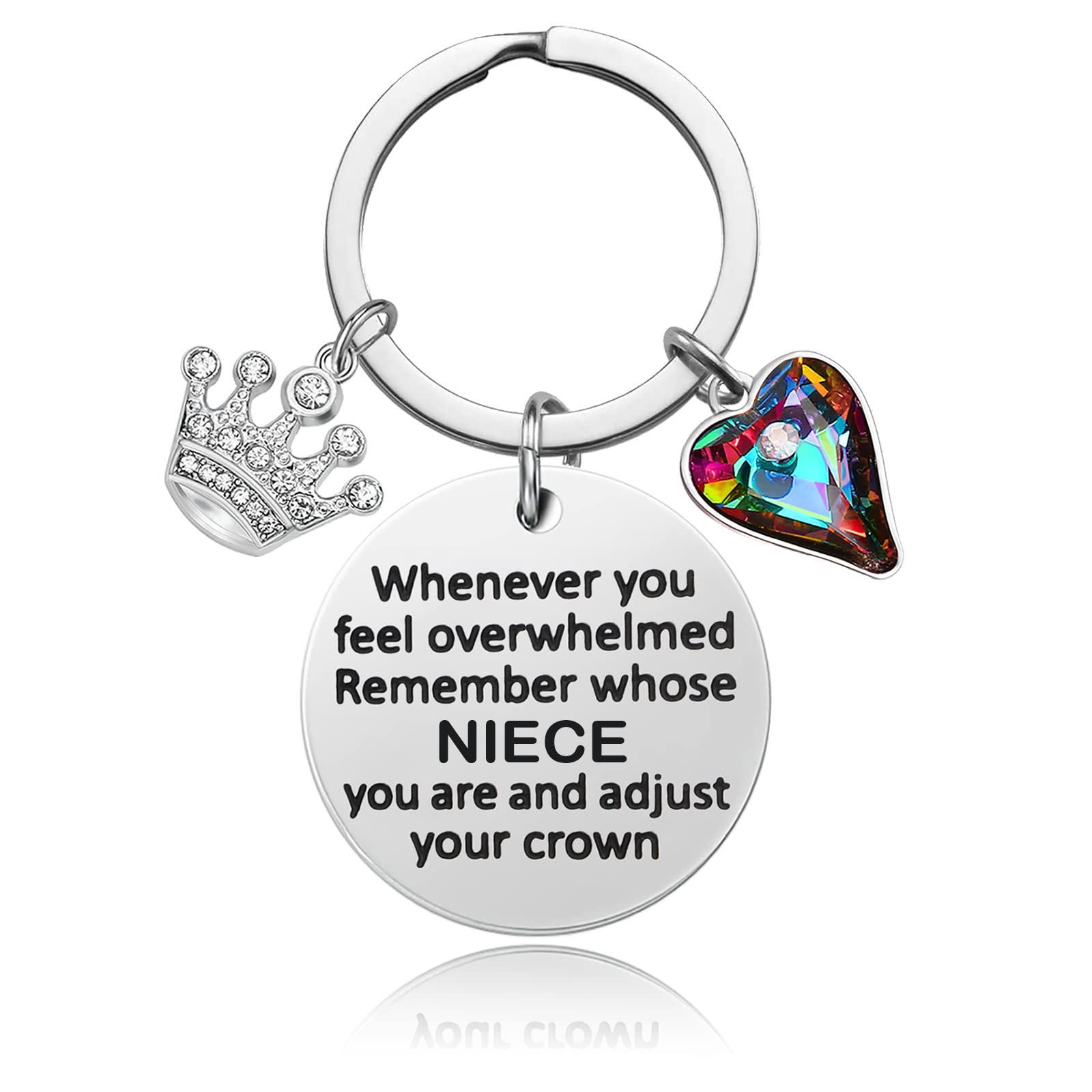 Niece Gifts from Auntie Aunt Uncle, Niece Keychain Birthday Gifts for Niece from Aunt Niece Christmas Gifts for HerInspirational Keychain To My Niece 15 year Old 16th 21st Birthday jewelry Gift
