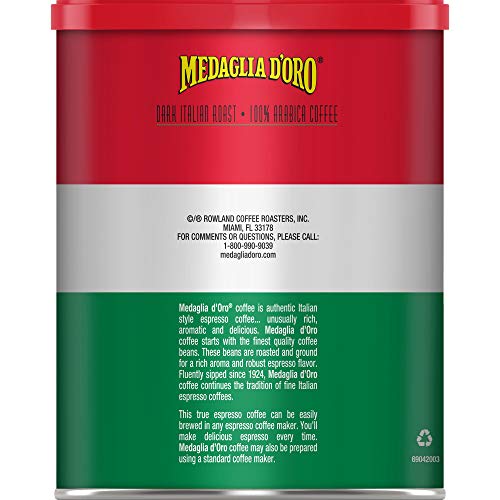 Medaglia D'Oro Italian Roast Espresso Style Ground Coffee, 10 Ounces