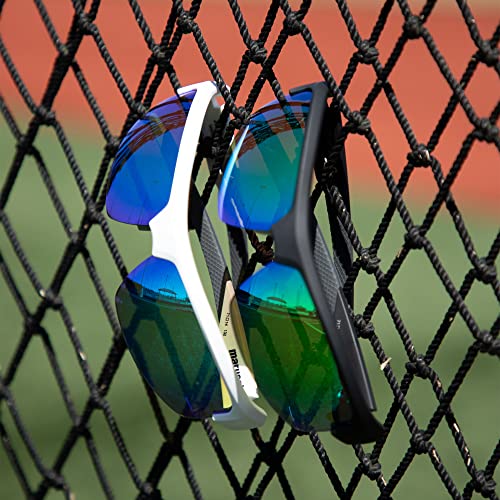 Marucci - MV463Y 2.0 Matte White-Green W/Blue Mirror (MSNV463Y2-MW-B)