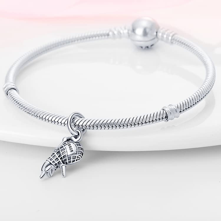 HappyStar 925 Sterling Silver Charms for Bracelets and Necklaces,Combination Dangle Pendants Beads Charms Jewelry Gift for Couples Sisters.(With Spacer Beads)