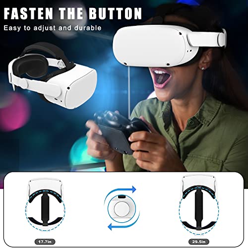 LUPAPA Adjustable Headband Accessory Compatible with Quest 2, Replaces Quest 2 Elite Headband VR Accessory, Headrest for Enhanced Support