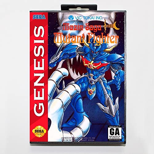 Mazin Saga Mutant Fighter Game Cartridge 16 Bit MD Game Card With Retail Box For Sega Mega Drive For Genesis (Black)