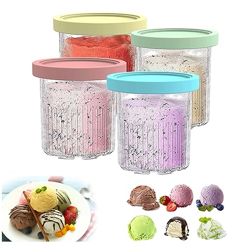 REMYS Creami Deluxe Pints, for Ninja Kitchen Creami,24 OZ Ice Cream Storage Containers Bpa-Free,Dishwasher Safe Compatible NC500,NC501 Series Ice Cream Maker