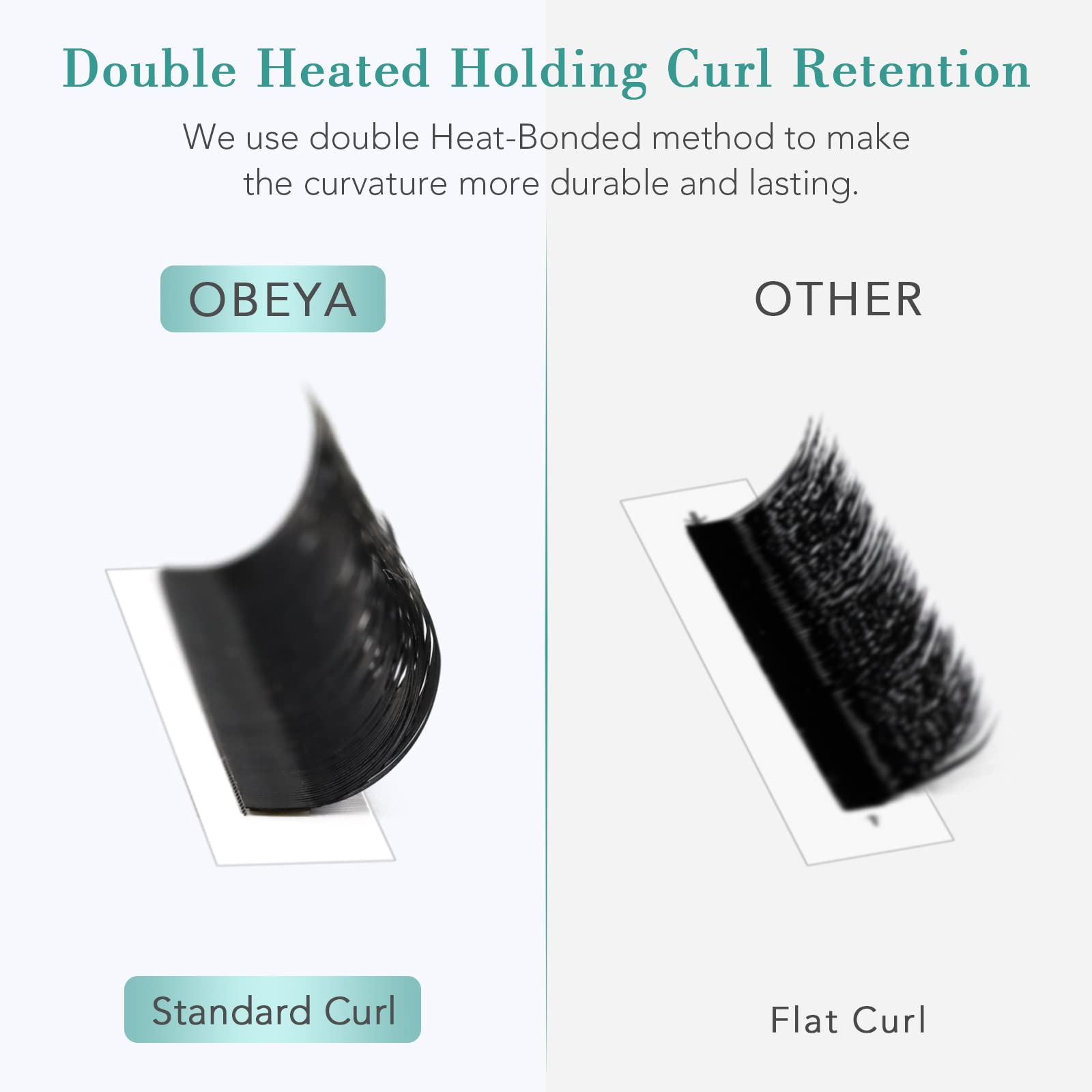 OBEYA Y Lashes Extensions 2D Premade Fans Eyelash Extensions Weave YY Shaped Tips Volume Lash Extensions, Quick Easy Application, Full Fluffy Volume Look, Long Lasting D Curl 0.07mm 8-14mm Mix Tray