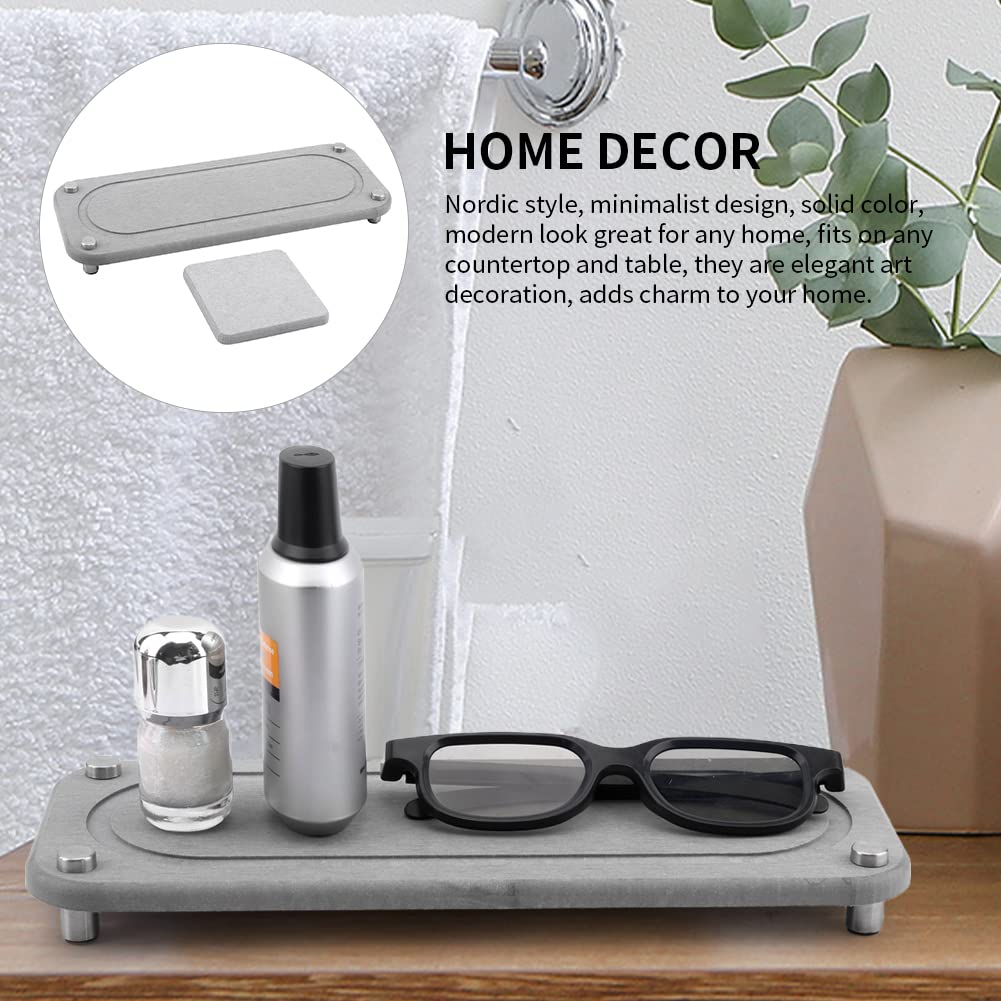 Instant Dry Sink Organizer, Soon Neat Kitchen Sink Caddy with 1 Pcs Square Coaster, Sponge Holder for Kitchen Sink, Sink Organizer for Kitchen Bathroom Countertop(Grey)