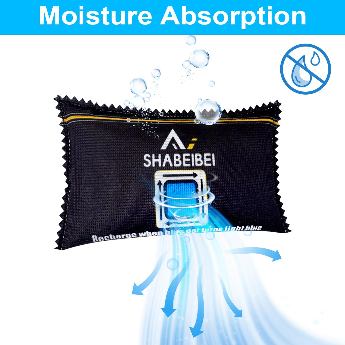 SHABEIBEI 200g Rechargeable Desiccant,Dehumidifier Bags Moisture Absorbing Silica Gel Dehumidifier for Dry and Safe Storage,Desiccant Packs for Storage, Silica Gel Packets, and Moisture Control