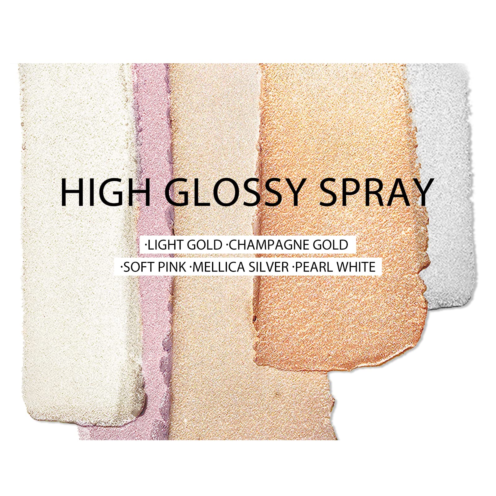 KYDA Highlighter Powder Spray, Glitter High Gloss Spray Shimmer Sparkle Powder Makeup Spray, for Face Body Cosmetic-Champagne Gold