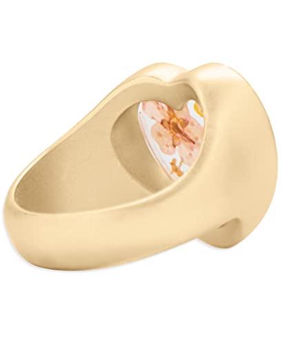 Lucky Brand Dried Flower Ring, Gold, Size 7