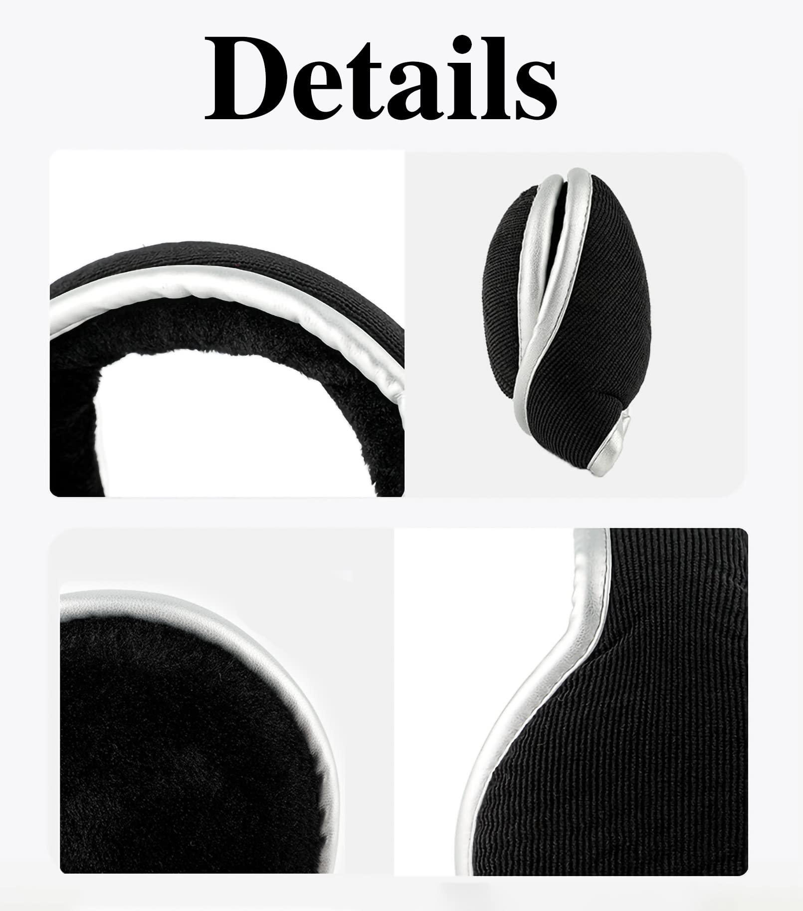 Kedofe Winter Ear muffs Women Men Ear Warmers Adjustable Foldable Waterproof Warm Earmuff With Reflective Stripe (Wine Red)