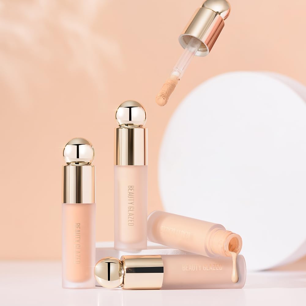 Hydrating Concealer, Lightweight Full Coverage Concealer for Dark Spots, Long-Lasting, Conceals and Corrects, Hydration and Highlights, Light Sand Shade, Satin Finish, All-Day Wear, 0.265 Fl Oz (105#)