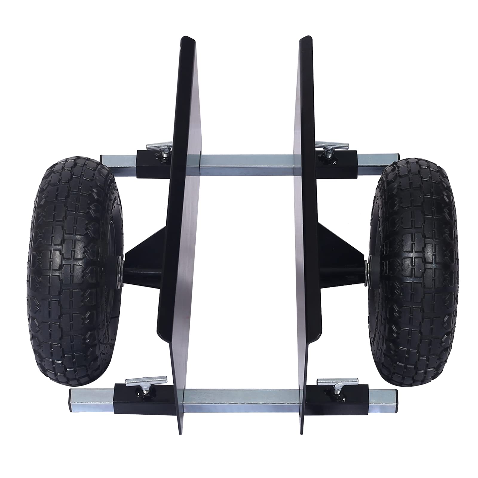 Heavy Duty Panel Dolly, 600LBS Capacity Slab Dolly, Adjustable Door Dollys with 10" Pneumatic Wheels, Adjustable Clamp Panel Cart for Drywall Sheet, Material Handling, All Terrain Moving Cart (Black)