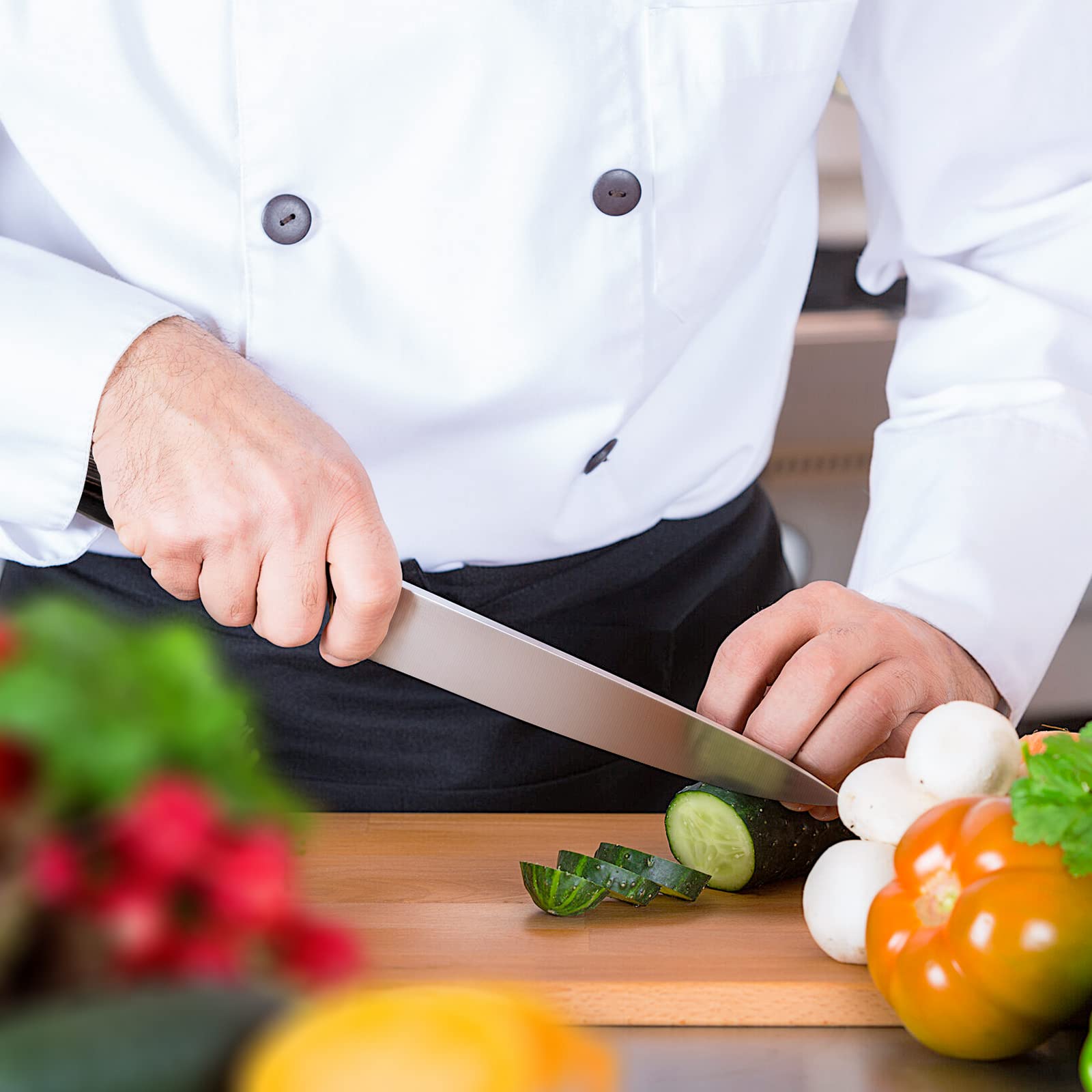 My Mozzi Chef Knife - Professional Knife with Ergonomic Handle and High Carbon Stainless Steel Ultra Sharp Paring Kitchen Chef Knife 8 inch