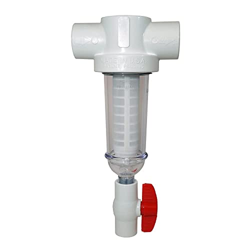Merrill MFG 1.5" 100 Mesh PVC Spin Down Sediment T-Style Water Filter
