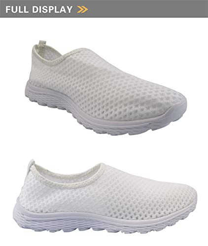 INSTANTARTS Halloween Witch Pumpkin Womens Athletic Water Shoes Slip-on Quick Dry Running Sneakers Scary Spider Web Ghost Skull Aqua Water Shoes