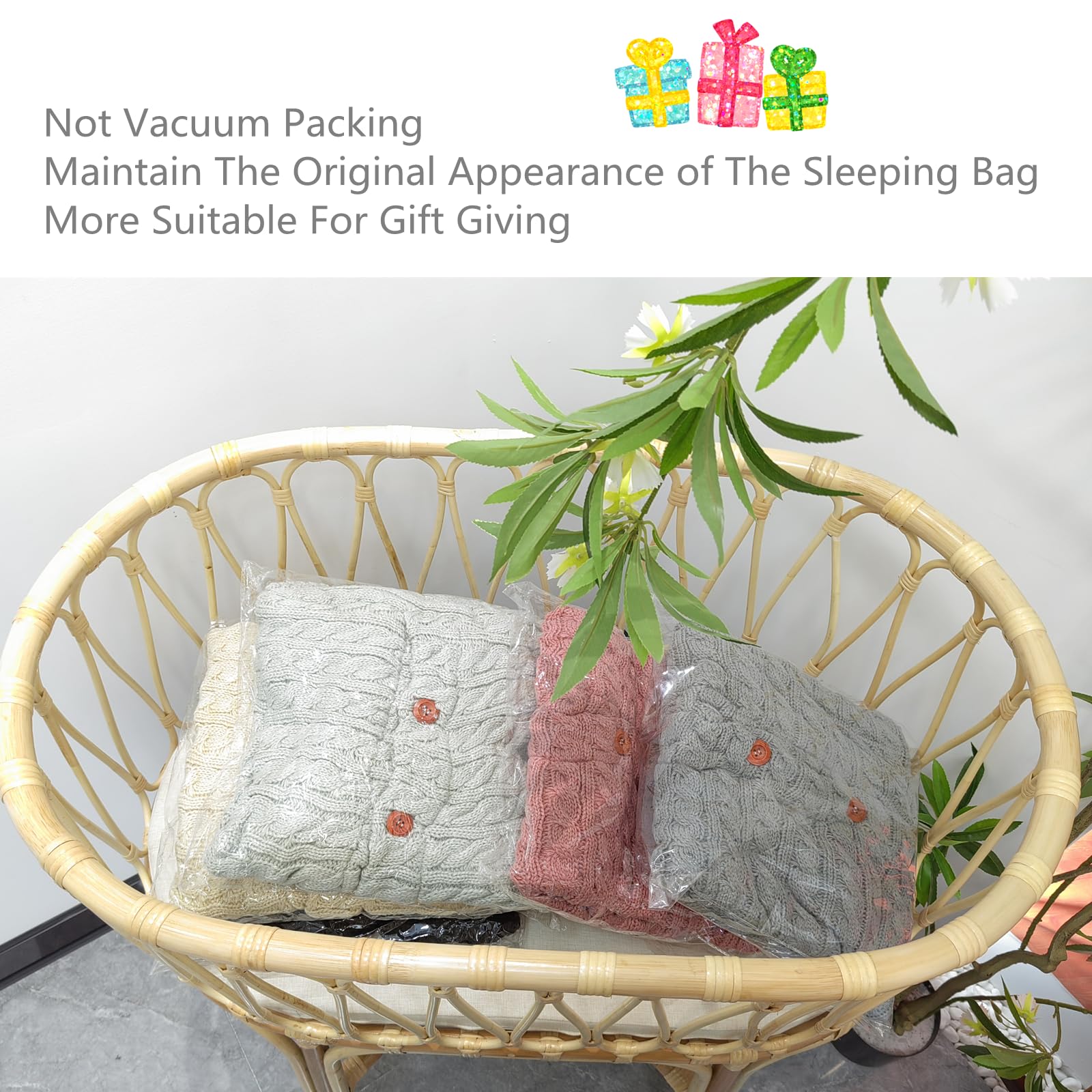 insular Warm Baby Sleeping Bag Envelope Winter Kid Sleepsack Footmuff Stroller Knitted Sleep Sack Newborn Knit Wool Swaddling Blanket (Pink)