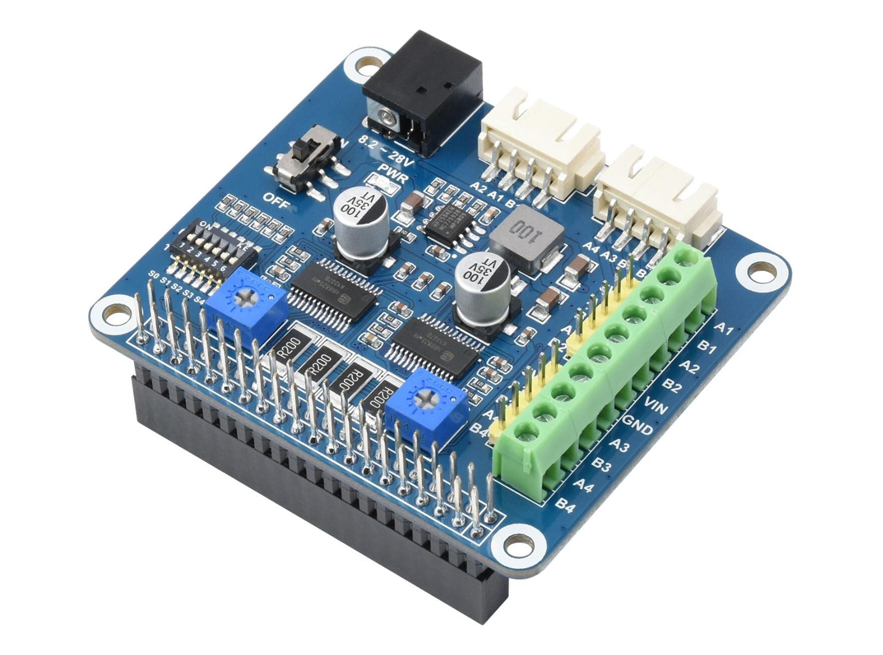 NGW-1pc HRB8825 Stepper Motor HAT Compatible with Raspberry Pi Drives Two Stepper Motors Up to 1/32 Microstepping