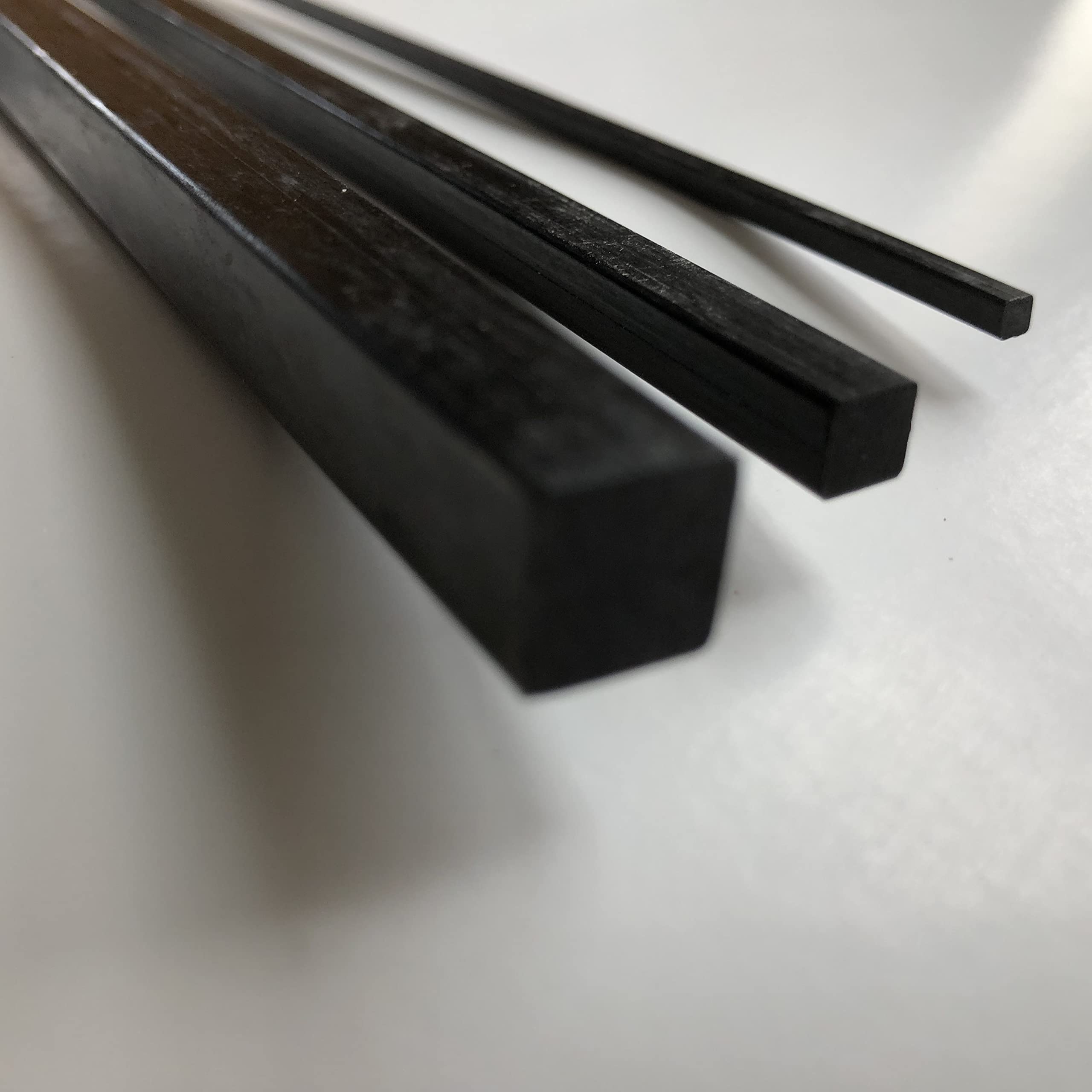 KARBXON β Square Carbon Fiber Rod - 3mm x 1000mm β Pultruded Square Solid Rod - Black Matte Finish - Pure Solid Carbon Fibre Square Tube shafts - for RC Planes-Drones, Boat DIY Craft Projects
