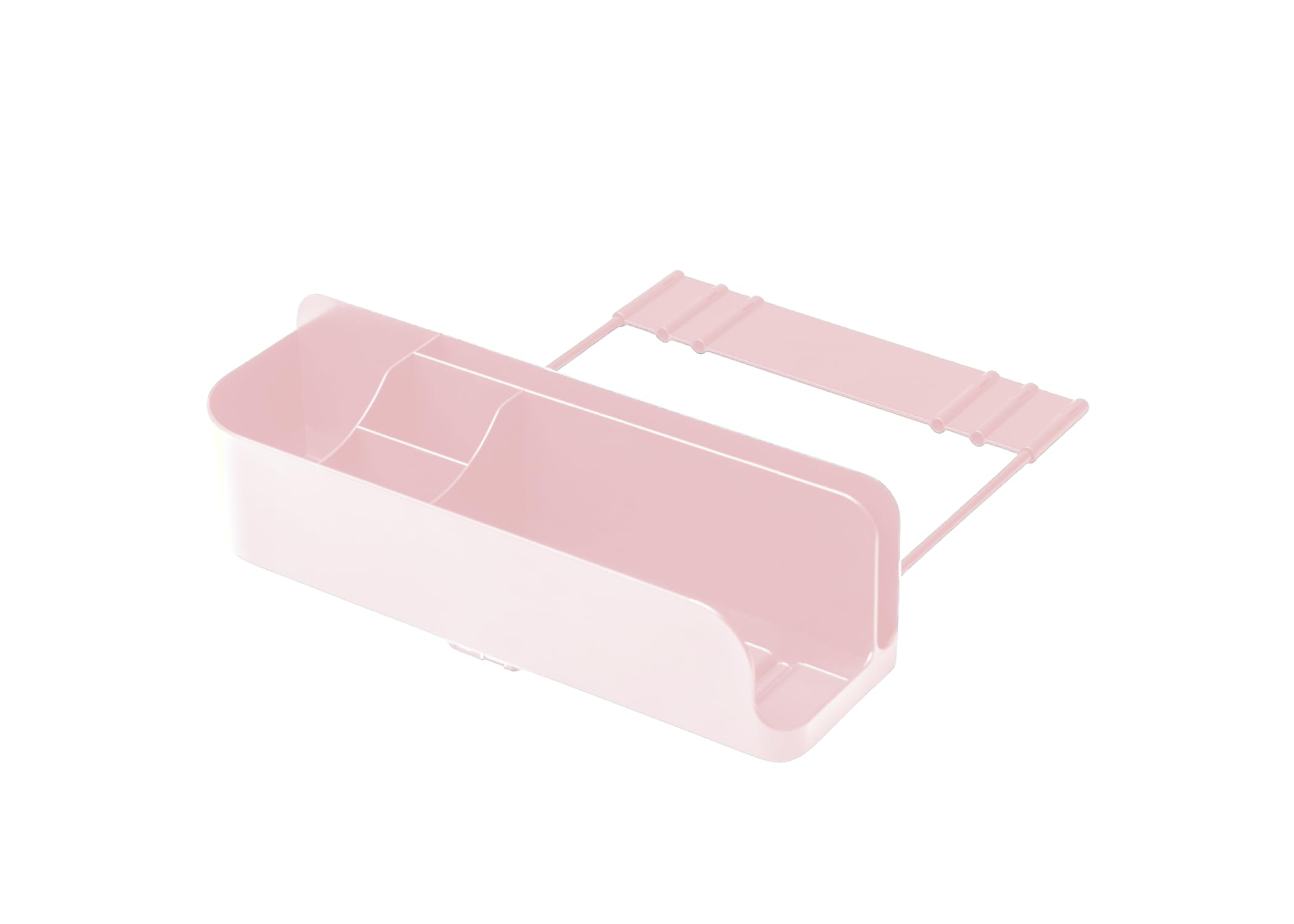 Squirrel-Bedside Perch for College Dorm Room Lofted Bed, Floating Organizer with USB-C & A Charging Ports, Small Spaces, Bed Side Caddy & Nightstand, Device & Bottle Holder, Dorm Essential, Pink