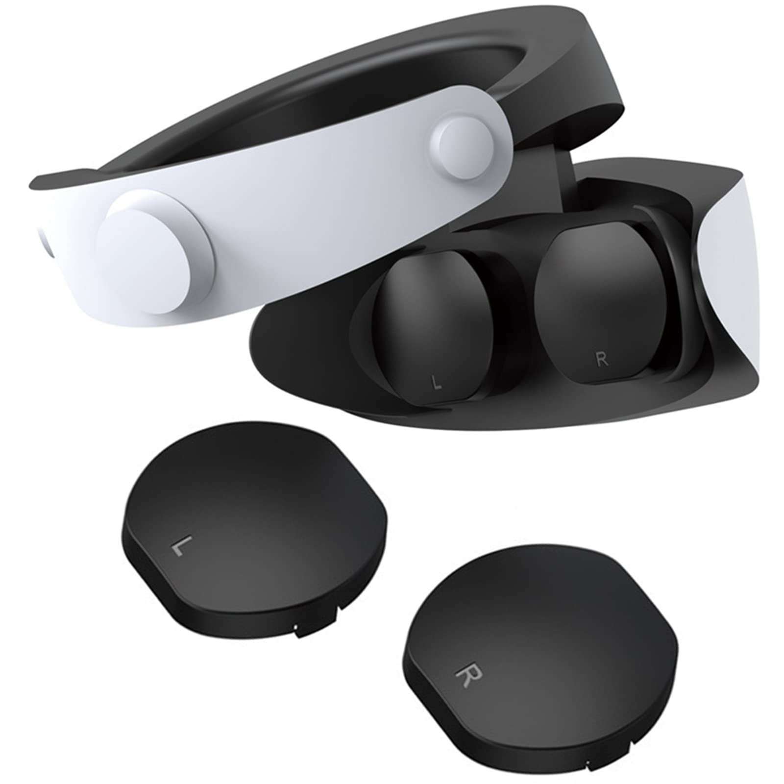NINKI Compatible Camera Lens Protector Cover for PS VR2 Lens,Anti-Dust Protective Caps for PlayStation VR2 Lens Screen Cover,Hard Anti-Scratch Shell Len Cover PS VR2 PlayStation VR2 Accessories -Black