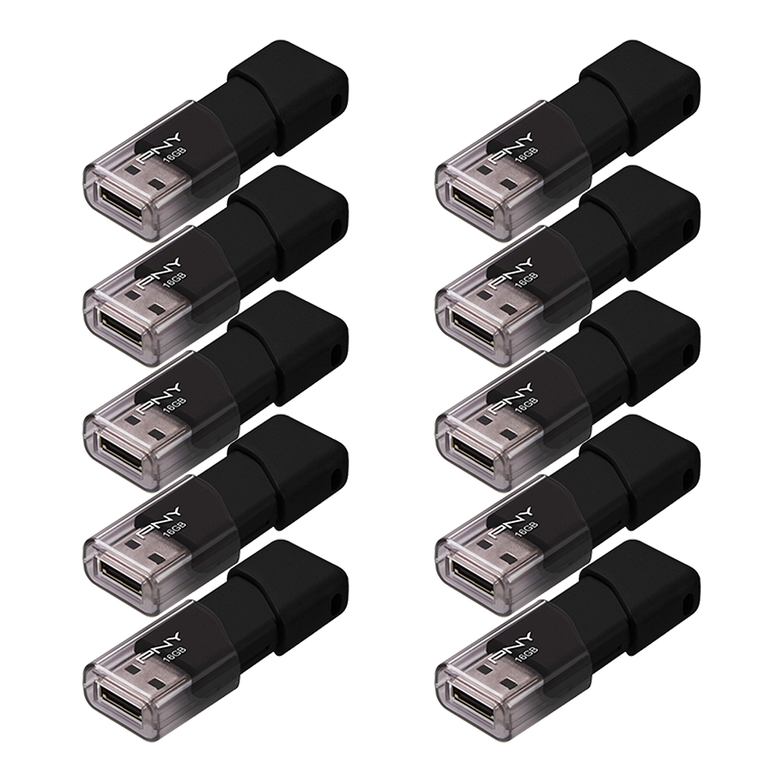 PNY 16GB Attaché 3 USB 2.0 Flash Drive 10-Pack & 32GB Turbo Attache 3 USB 3.0 Flash Drive 5-Pack
