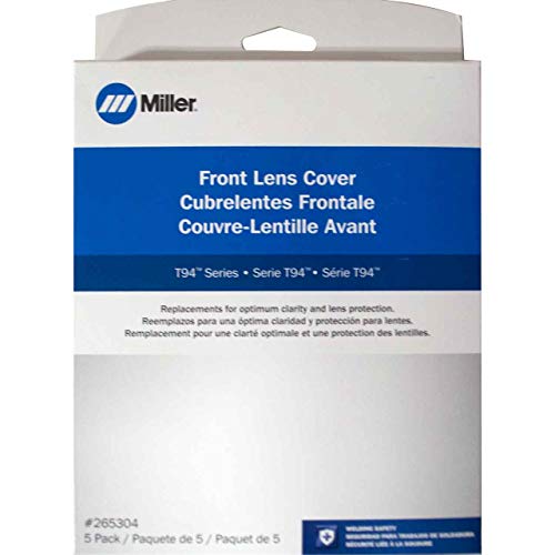 Miller 265304 Front Cover Lens for T94 Series Welding Helmets, 5 pack