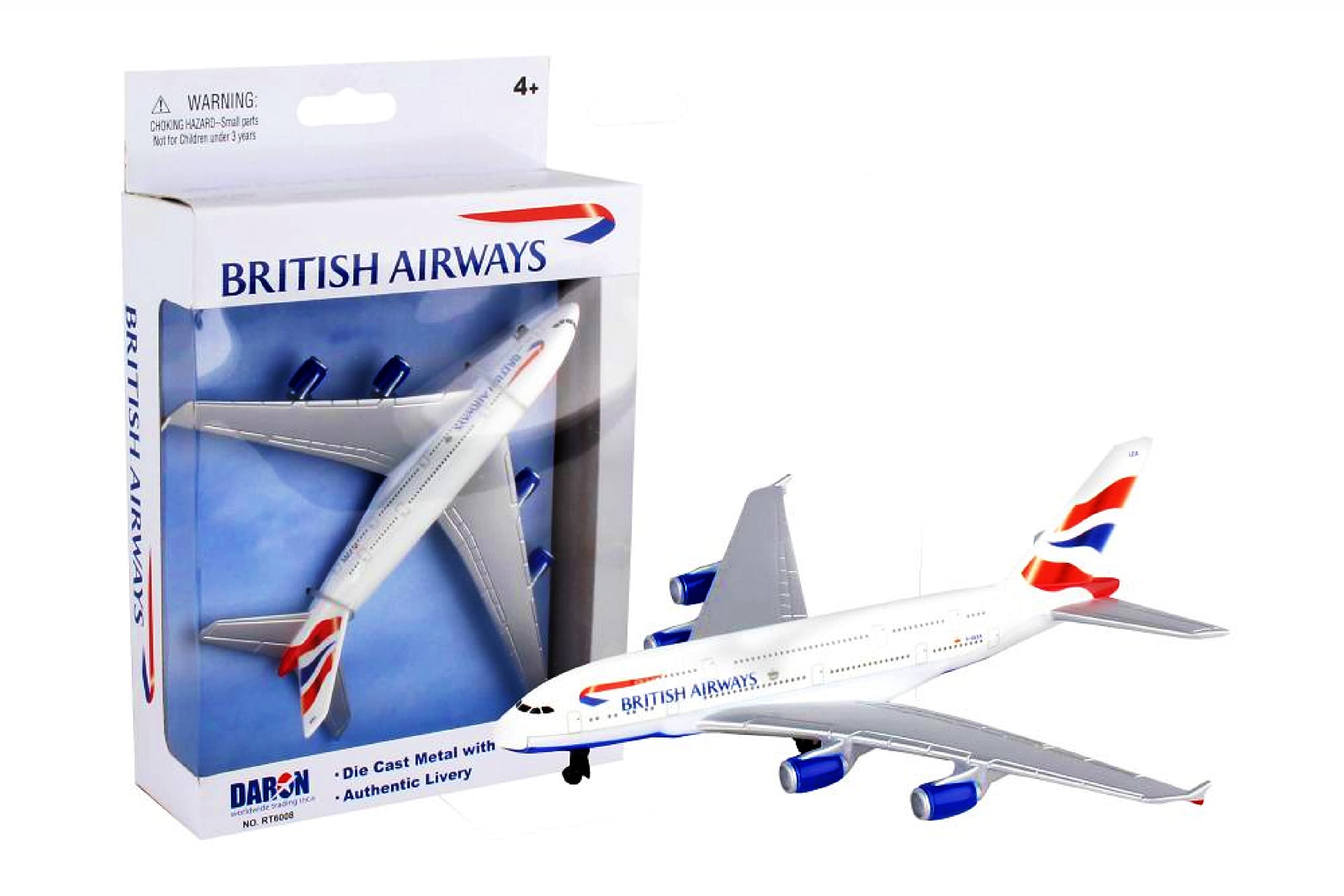 Matty's Toy Stop Daron Emirates A380, Qantas A380 & British Airways A380 Die-cast Planes Gift Set Bundle Storage Bag - 3 Pack
