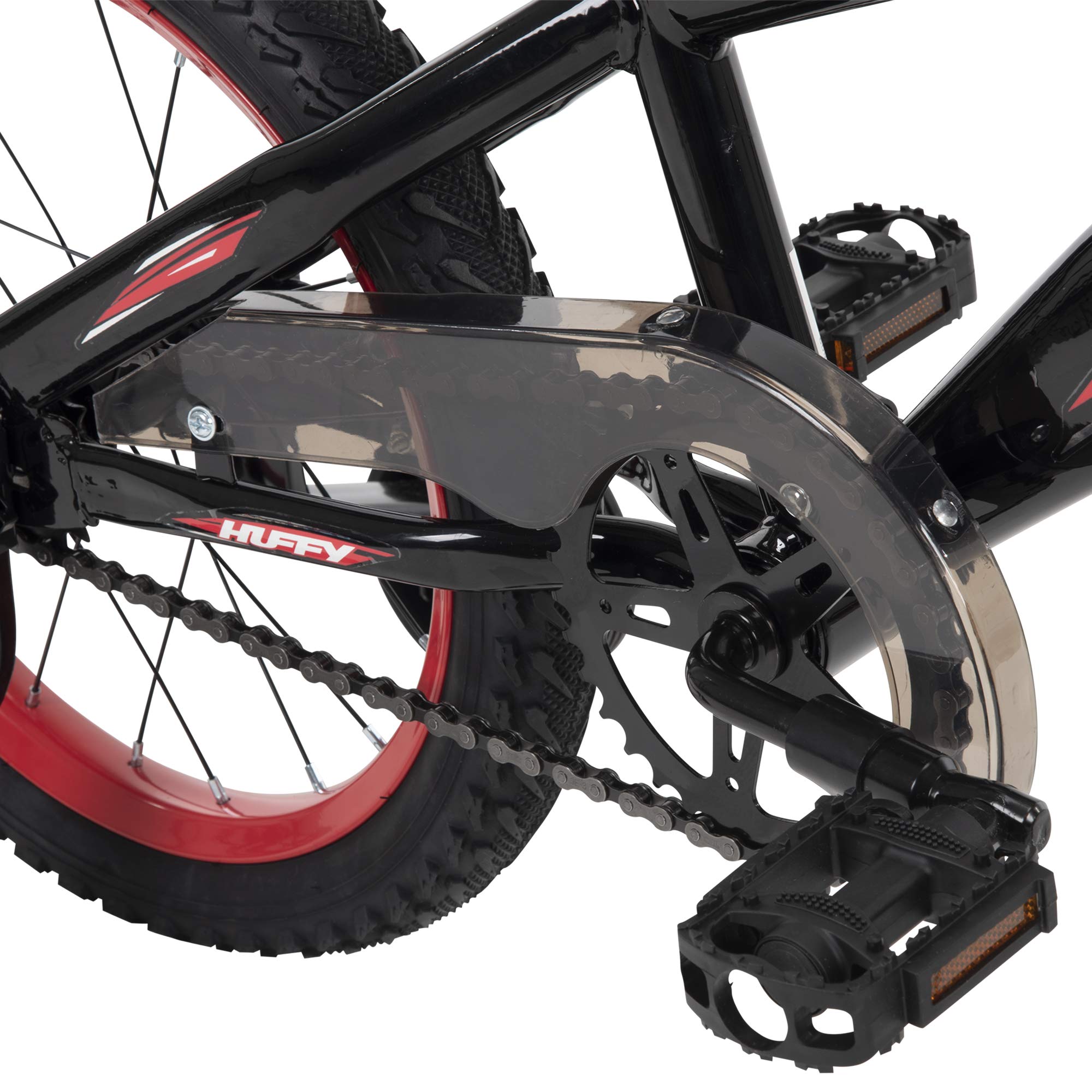 Huffy Moto X 18 Inch Kid’s Bike with Training Wheels, Quick Connect Assembly, Black