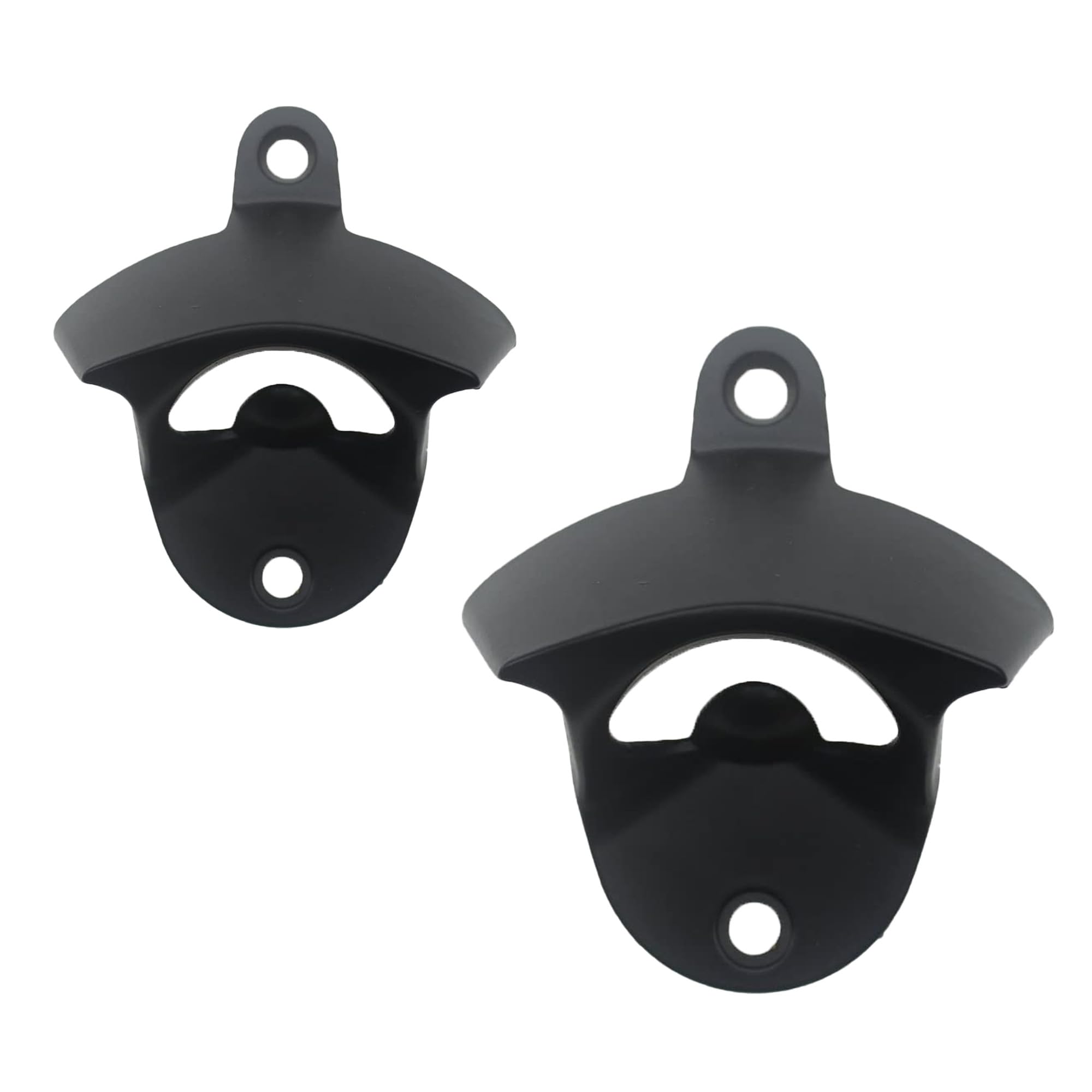 Luwanburg 2 PCS Black Wall Mount Beer Bottle Opener Outdoor Bottle Cap Opener Post Mounted Stainless