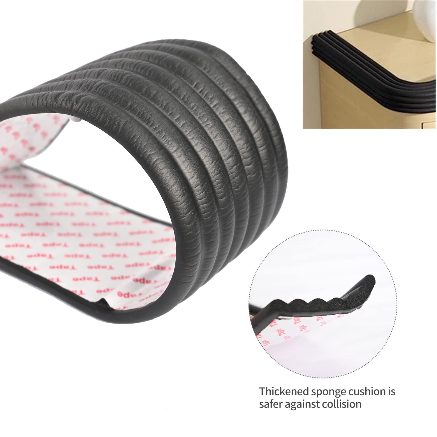Nisorpa 3 Pack 3 in Soft Foam Edge Protector 6.5ft Baby Proofing Edge Guards Anti-Collision Strip with Adhesive Tapes for Sharp Edges,Table, Fireplace