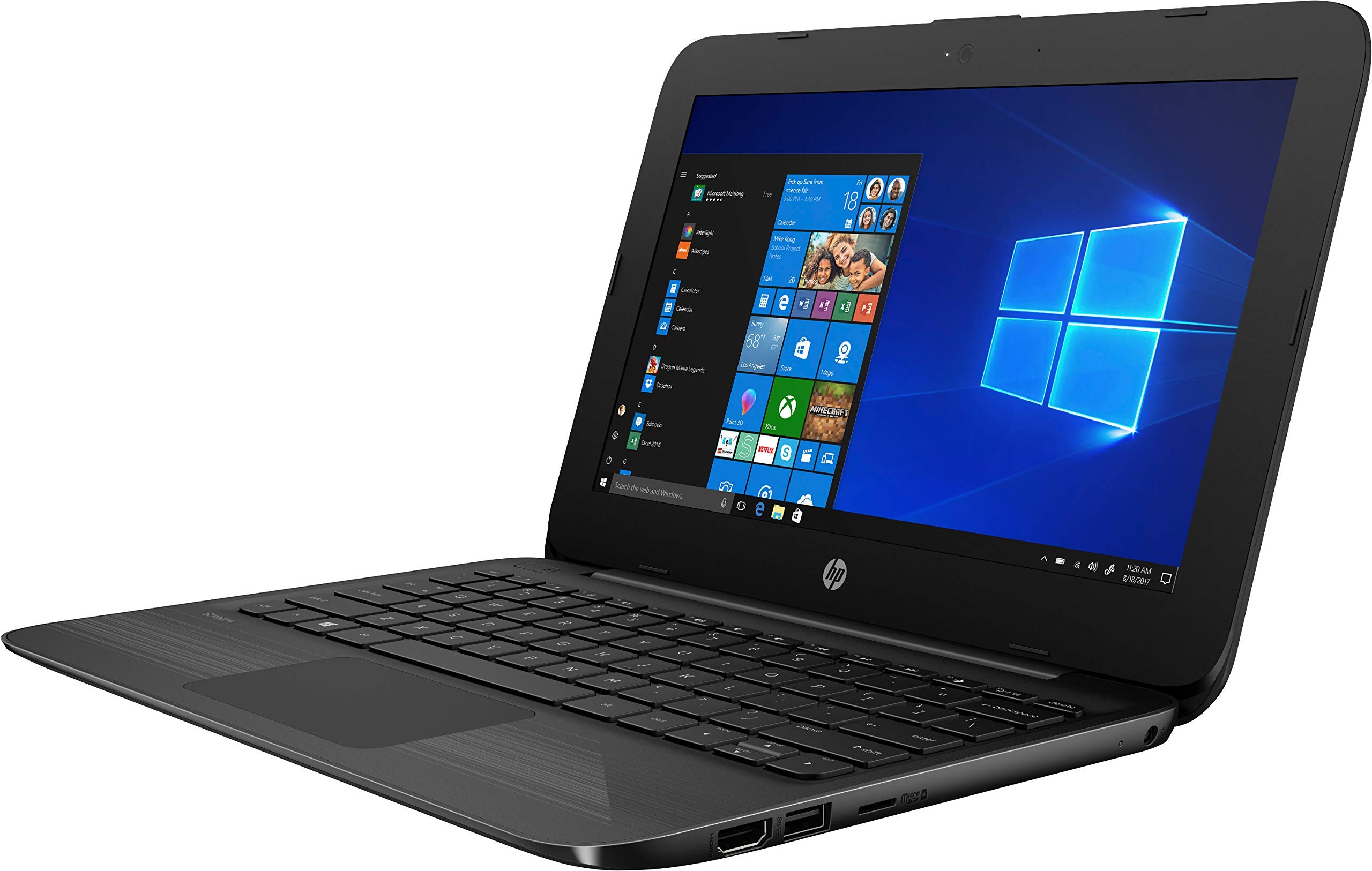 HP Stream 11-ah117wm 11.6-inch Laptop Celeron N4000 4GB 32GB eMMC Windows 10 S (Renewed)