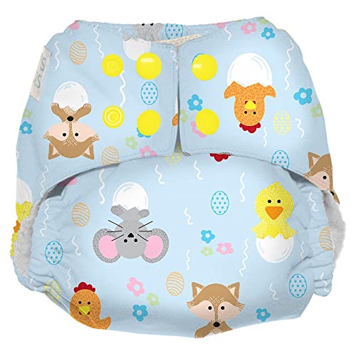 Nicki's Diapers One Size Ultimate All in Snap Cloth Diaper | Adjustable, Washable, and Reusable for Baby Boy or Girl Built Inserts Machine Washable (Cracking Up) (CDAIONDOSULSN)