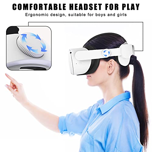 LUPAPA Adjustable Headband Accessory Compatible with Quest 2, Replaces Quest 2 Elite Headband VR Accessory, Headrest for Enhanced Support