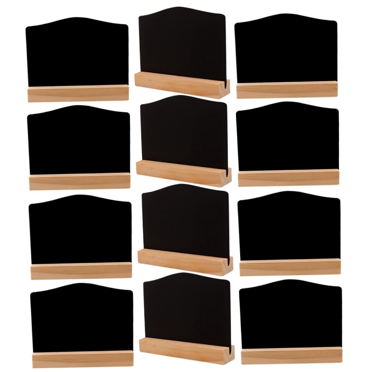 iplusmile 12pcs Double Sided Chalkboard Signs Mini Chalkboard Stands Buffet Chalkboards Small Blackboard Slate Bar Chalkboard Black Tag Board Wedding Chalkboard Sign Table Food