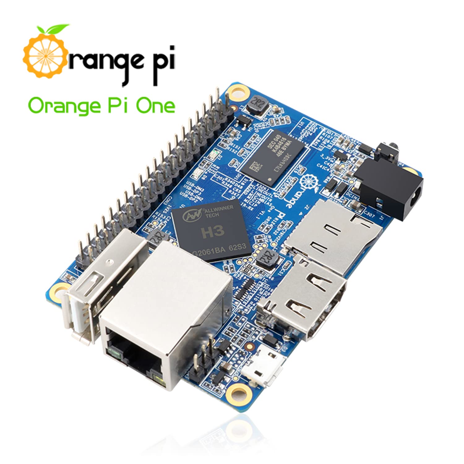Orange Pi One 1GB DDR3 AllWinner H3 Quad-core Cortex-A7 Single Board Computer, Compatible with Raspberry Pi GPIO Port, Development Board Run Orange Pi/Android/Ubuntu/Debian(Pi One 1GB)