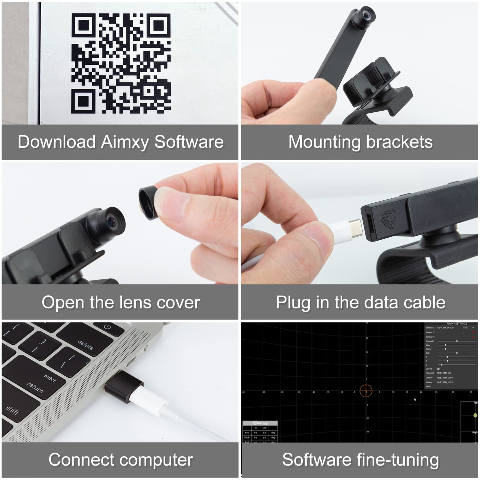MASIMEMDRY Head Tracking System for AimxyZ, Aimxy Head Tracking for PC Gaming, Easy installation, No Calibration