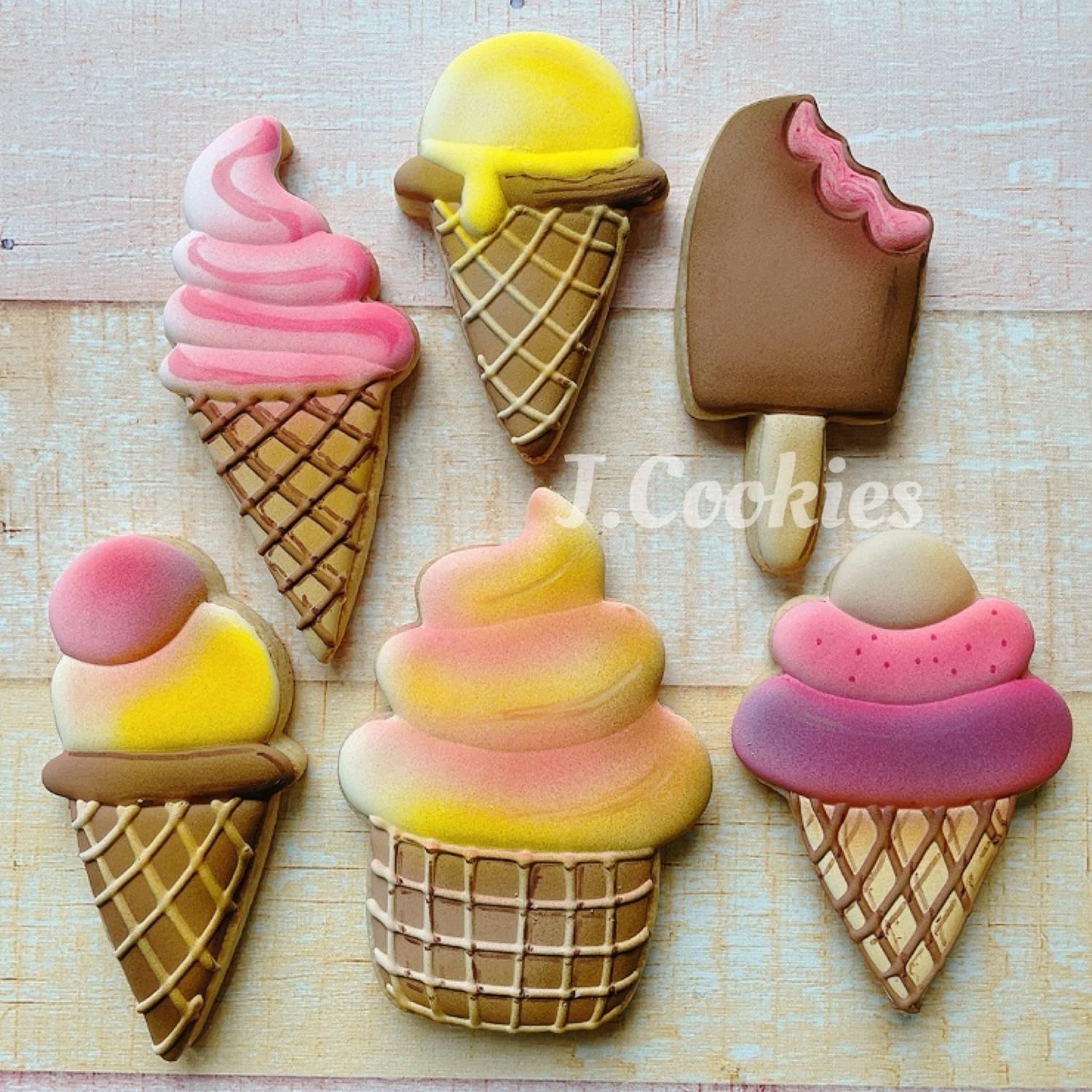 LILIAO Ice Cream Cookie Cutter for Summer - 2.6 x 3.7 inches - Stainless Steel